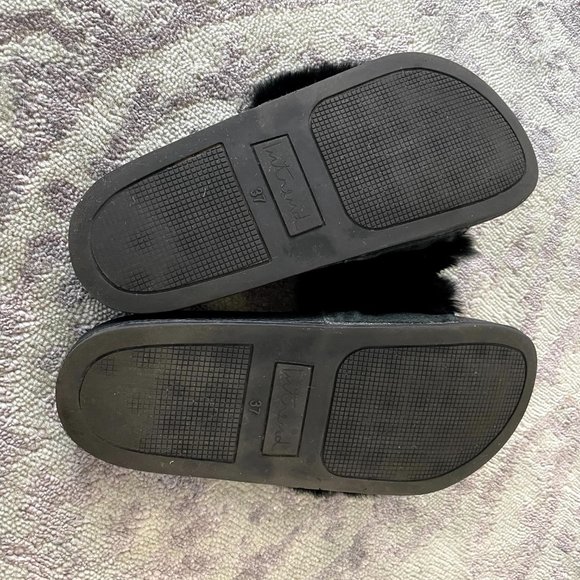 Intrend | Shoes | Intrend By Max Mara Black Fur Slides | Poshmark